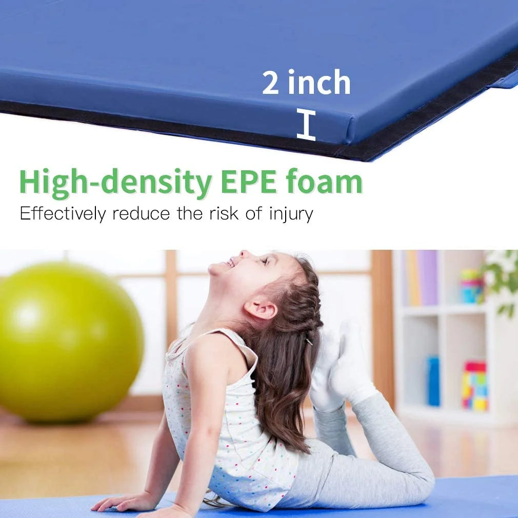4'X10'X2" Folding Gymnastics Mat – Durable, Portable & Easy to Clean