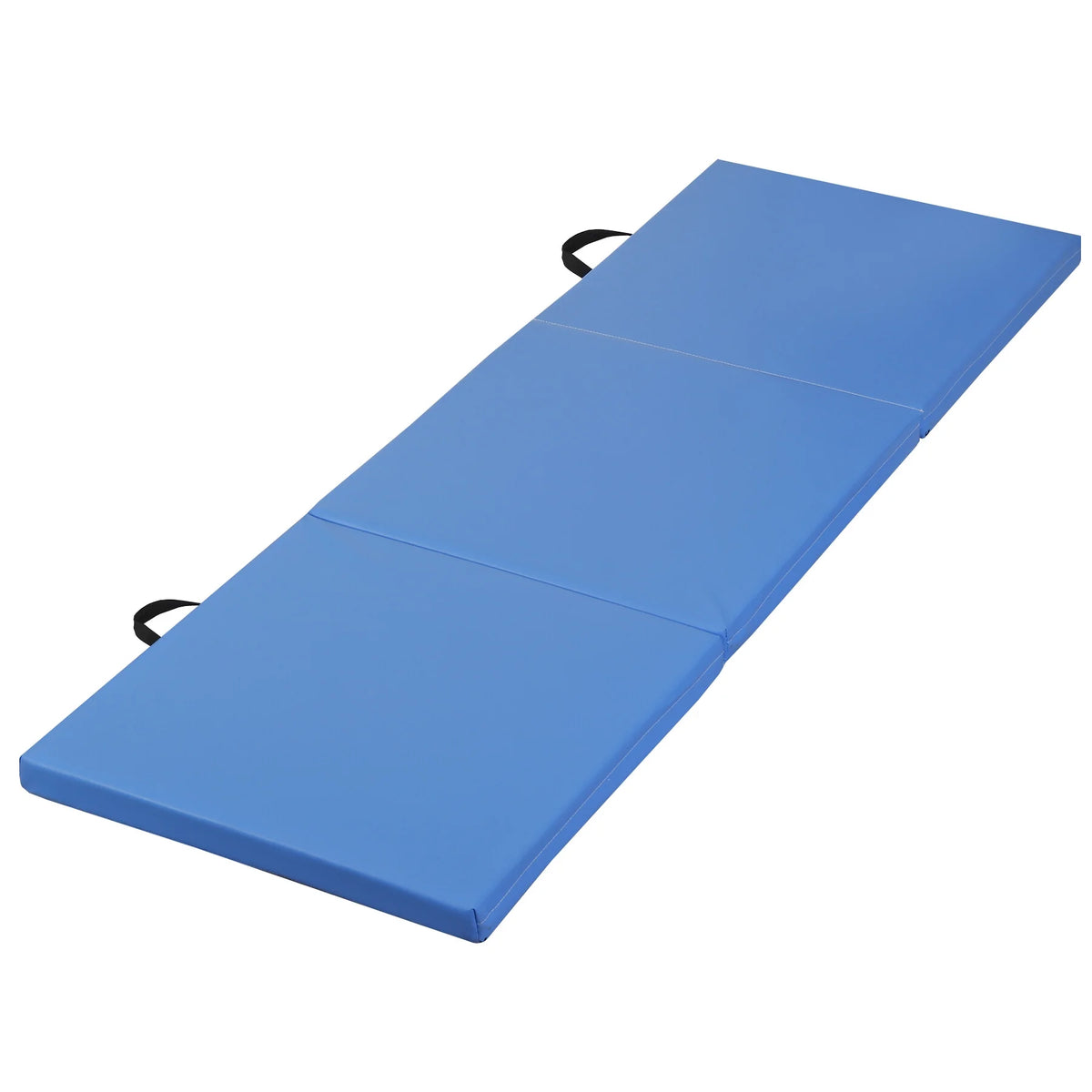 ZenSports 2" Tri-Fold Exercise Mat – 6' x 2' (Blue) – Gymnastics Mat